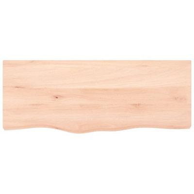 Berkfield Wall Shelf 100x40x6 cm Untreated Solid Wood Oak
