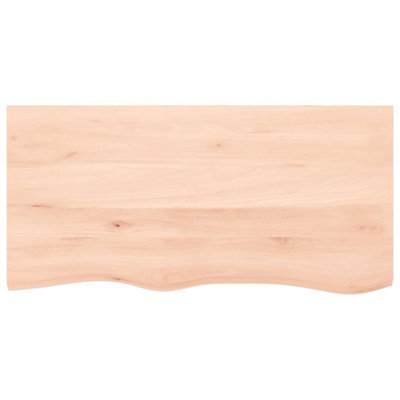 Berkfield Wall Shelf 100x50x6 cm Untreated Solid Wood Oak