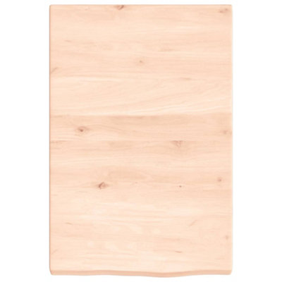 Berkfield Wall Shelf 40x60x4 cm Untreated Solid Wood Oak