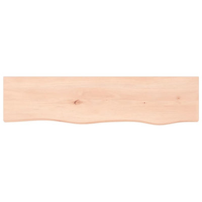 Berkfield Wall Shelf 80x20x4 cm Untreated Solid Wood Oak