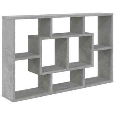 Berkfield Wall Shelf Concrete Grey 85x16x52.5 cm Engineered Wood
