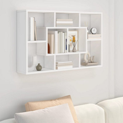 Berkfield Wall Shelf White 85x16x52.5 cm Engineered Wood | DIY at B&Q