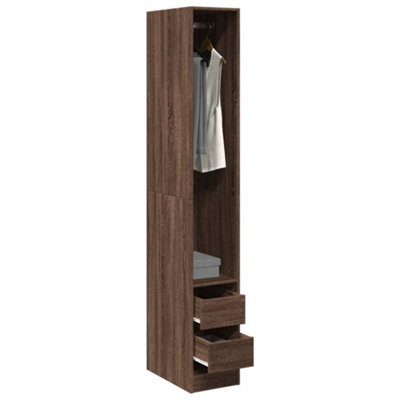 Berkfield Wardrobe Brown Oak 30x50x200 cm Engineered Wood