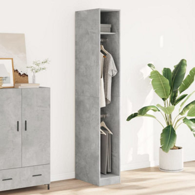 Berkfield Wardrobe Concrete Grey 30x50x200 cm Engineered Wood