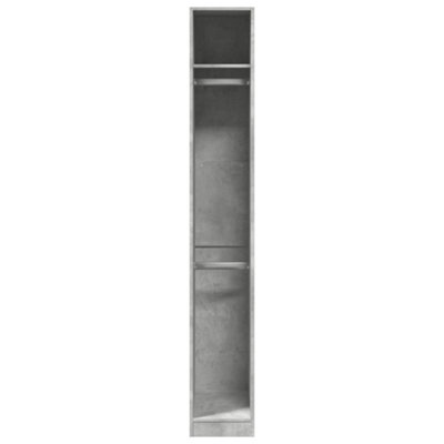 Berkfield Wardrobe Concrete Grey 30x50x200 cm Engineered Wood