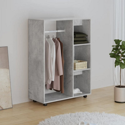 Berkfield Wardrobe Concrete Grey 80x40x110 cm Engineered Wood