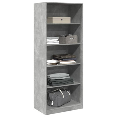 Berkfield Wardrobe Concrete Grey 80x50x200 cm Engineered Wood