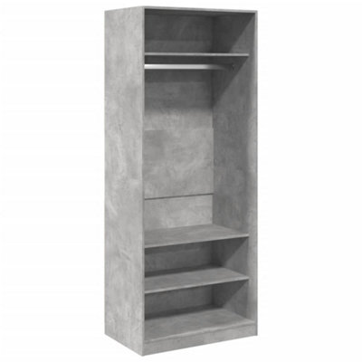 Berkfield Wardrobe Concrete Grey 80x50x200 cm Engineered Wood