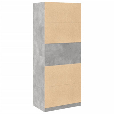 Berkfield Wardrobe Concrete Grey 80x50x200 cm Engineered Wood
