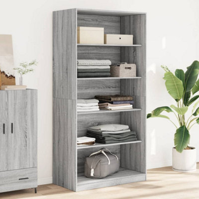Berkfield Wardrobe Grey Sonoma 100x50x200 cm Engineered Wood