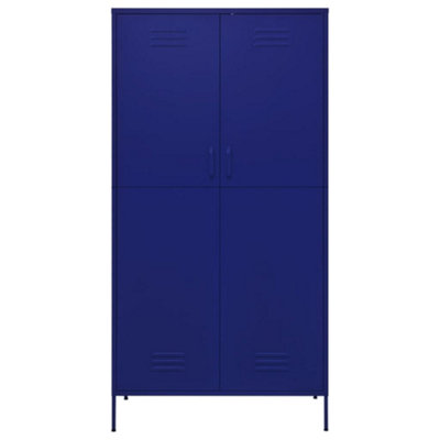 BERKFIELD WARDROBE NAVY BLUE 90X50X180 CM STEEL