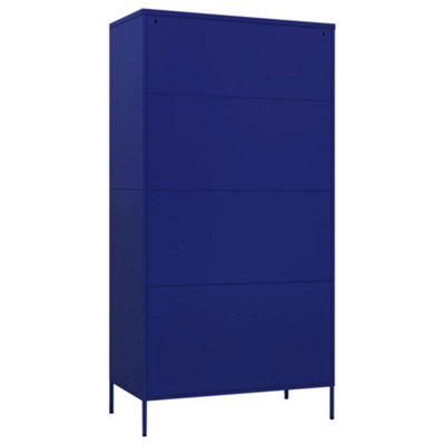 BERKFIELD WARDROBE NAVY BLUE 90X50X180 CM STEEL