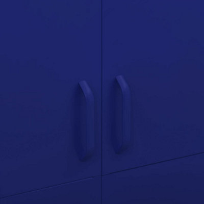 BERKFIELD WARDROBE NAVY BLUE 90X50X180 CM STEEL