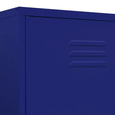BERKFIELD WARDROBE NAVY BLUE 90X50X180 CM STEEL