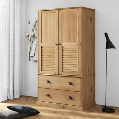Berkfield Wardrobe VIGO 90x55x176 cm Solid Wood Pine