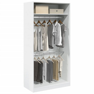 Berkfield Wardrobe White 100x50x200 cm Engineered Wood