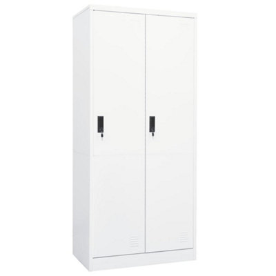 Berkfield Wardrobe White 80x50x180 cm Steel