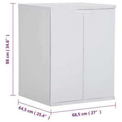Berkfield Washing Machine Cabinet White 68.5x64.5x88 cm PVC