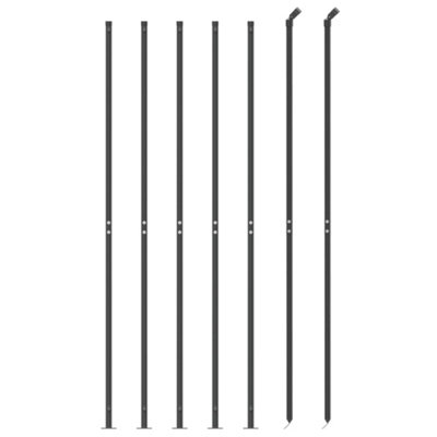 Berkfield Wire Mesh Fence with Flange Anthracite 1.6x10 m