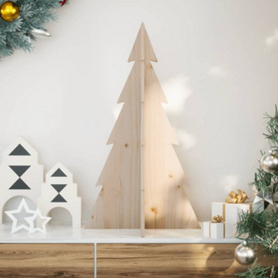 Berkfield Wooden Christmas Tree for Decoration 80 cm Solid Wood Pine