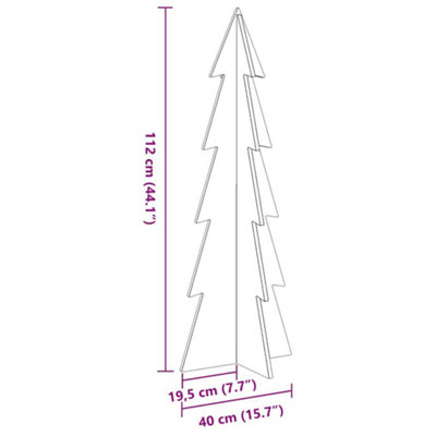 Berkfield Wooden Christmas Tree for Decoration Wax Brown 112 cm Solid ...