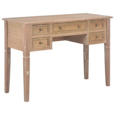 Berkfield Writing Desk Brown 109.5x45x77.5 cm Wood
