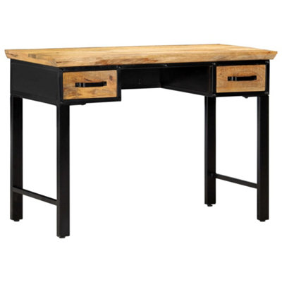 Berkfield Writing Table 110x50x76 cm Solid Mango Wood | DIY at B&Q