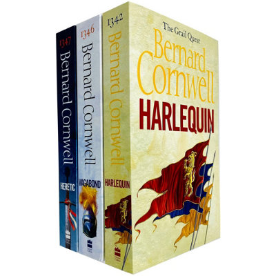 Bernard Cornwell Grail Quest 3 Books Collection Set Vagabond, Harlequin ...