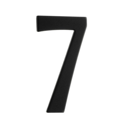 BESLAGSBODEN - Mailbox Number 7 in Black Stainless Steel Self-adhesive