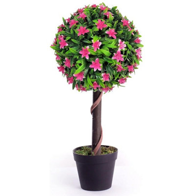 Best Artificial 2ft / 60cm Pink Lily Ball Tree Plant Garden Office ...