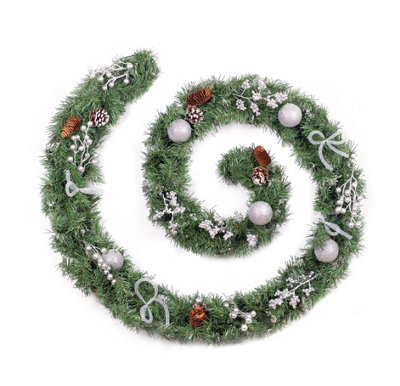 Best Artificial 9ft / 270cm Decorated Frozen Christmas Garland with ...