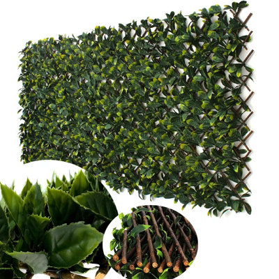 Best Quality Expandable Faux Laurel Leaf Screening Privacy Fence 2m x 1m