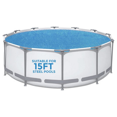 BESTWAY 15FT SOLAR POOL COVER FITS FAST SET & STEEL PRO SWIMMING POOLS