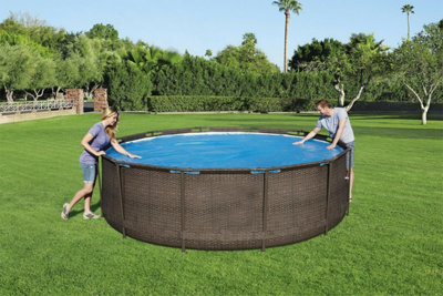 BESTWAY 15FT SOLAR POOL COVER FITS FAST SET & STEEL PRO SWIMMING POOLS