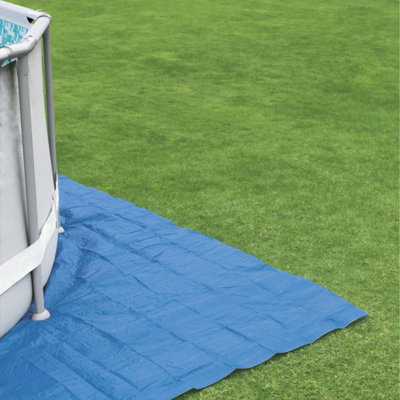 Bestway 16ft Ground Cloth Above Ground Swimming Pool Accessories, Blue