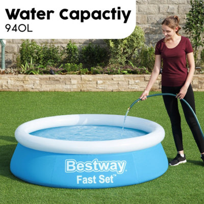 BESTWAY 6FT FAST SET POOL, ABOVE GROUND SWIMMING POOL