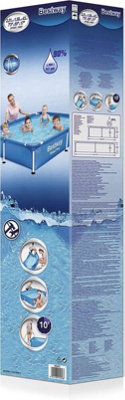 Buy Bestway 7.3Ft Rectangular Frame Swimming Pool Steel Pro Paddling ...