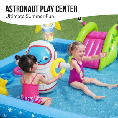 Bestway Astronaut Paddling Pool, Kids Inflatable Play Centre with Pool