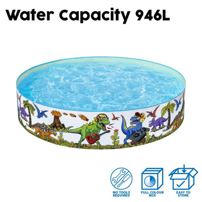 Bestway Dinosaur Paddling Pool, Inflatable Kiddie Swimming Pool
