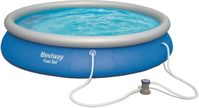 Bestway Fast Set 9,677L Swimming Paddling Pool Set 15' x 33"or4.57m x 84cm