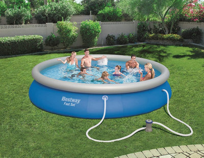 Bestway Fast Set 9,677L Swimming Paddling Pool Set 15' x 33"or4.57m x 84cm