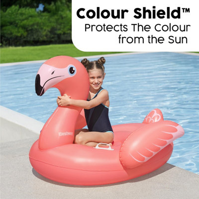 Bestway Flamingo Kids Pool Float, Ride-On Floatie with Handles ...
