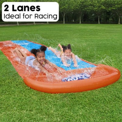 Bestway H20GO Double Lane Slip and Slide, Inflatable Water Slide for Kids