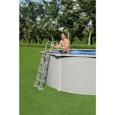 Bestway Hydrium 15ft x 48in Pool Set Above Ground Swimming Pool with ...