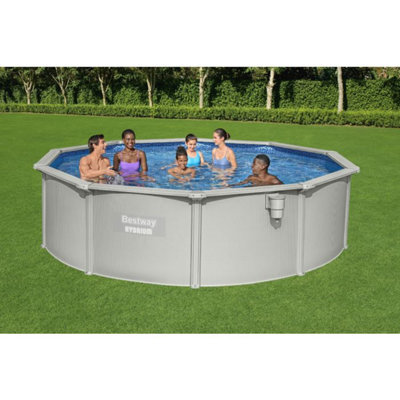 Bestway Hydrium 15ft x 48in Pool Set Above Ground Swimming Pool with ...