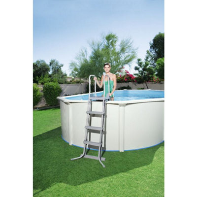 Bestway Hydrium 16ft 5in x 12ft x 48in Oval Pool Set Above Ground ...