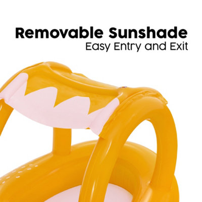 Bestway Inflatable Baby Swim Float with Canopy, Inflatable Pool Toy for ...