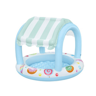 Bestway Inflatable Sweet Shop Paddling Pool, Kids Paddling Pool with Canopy