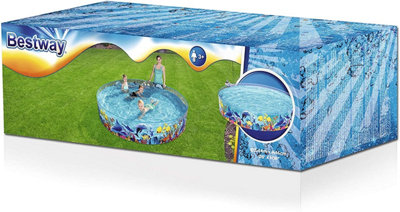 Bestway Kids Paddling Pool Rigid Multicolour dolphin Swimming Pool for ...