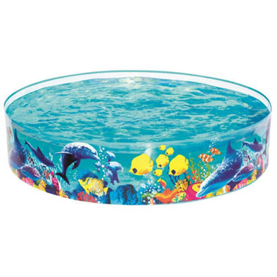 Bestway Kids Paddling Pool Rigid Multicolour dolphin Swimming Pool for ...